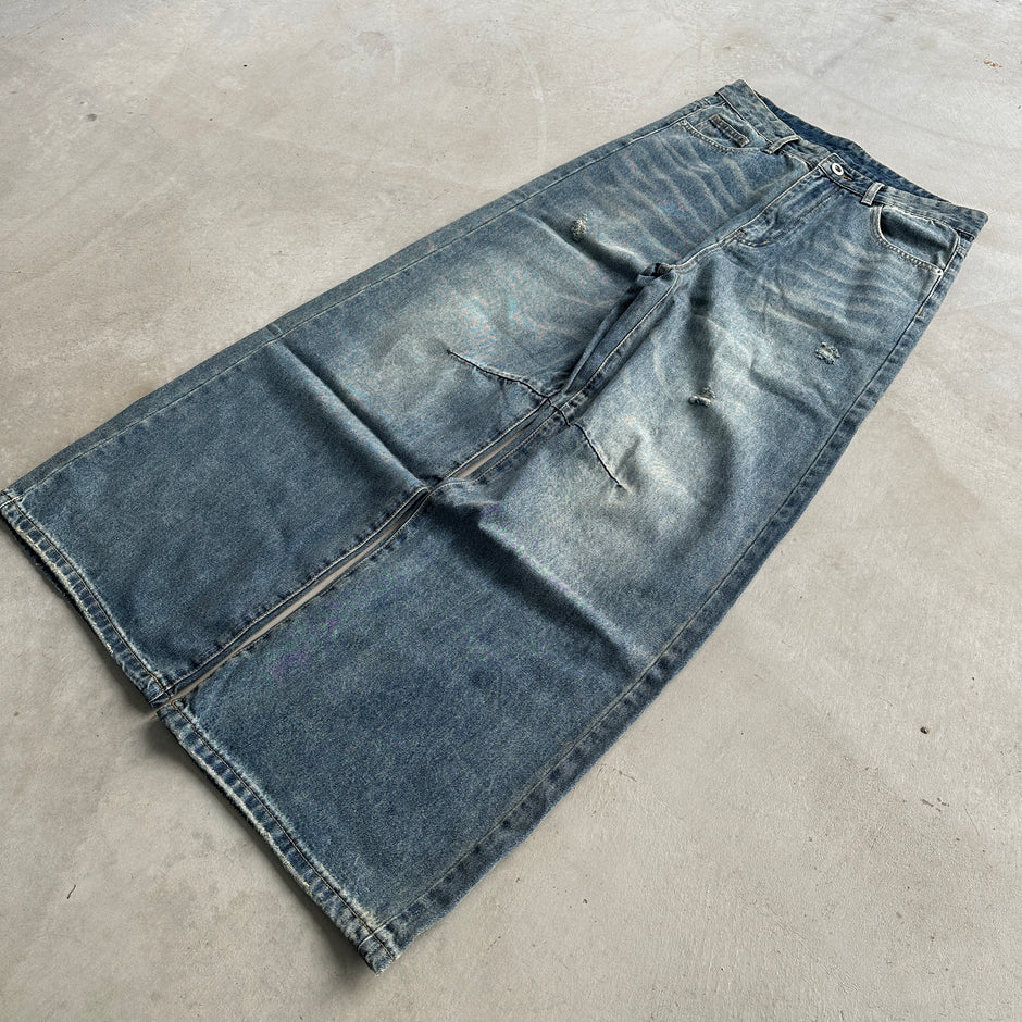 Baggy Wide Leg Denim Jeans – Starred