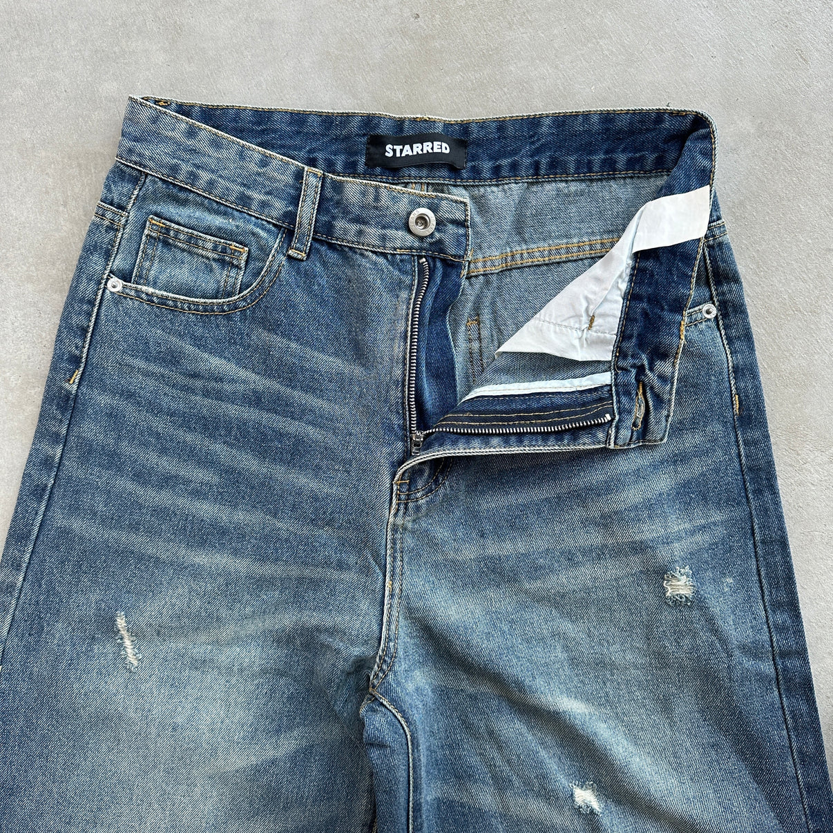 Blue Distressed Denim – Starred
